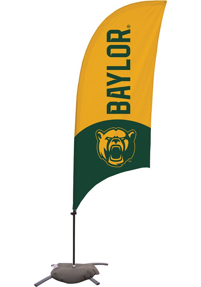 Baylor Bears WHITE 7.5 Foot Cross Base Tall Team Flag - 1820162