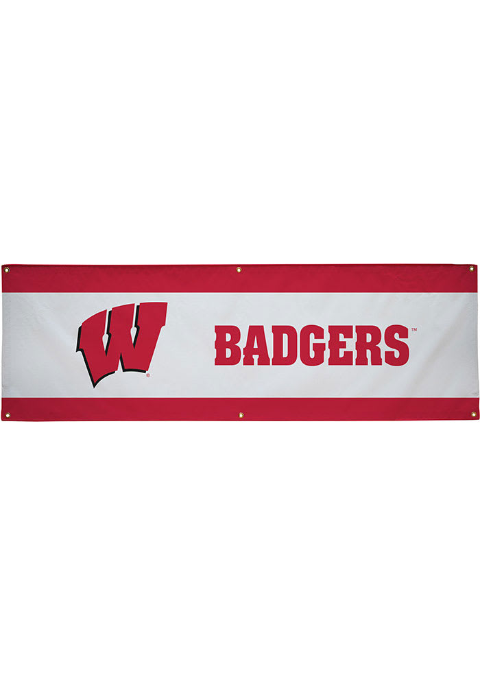 Wisconsin Badgers WHITE 2x6 Vinyl Banner - 1820269