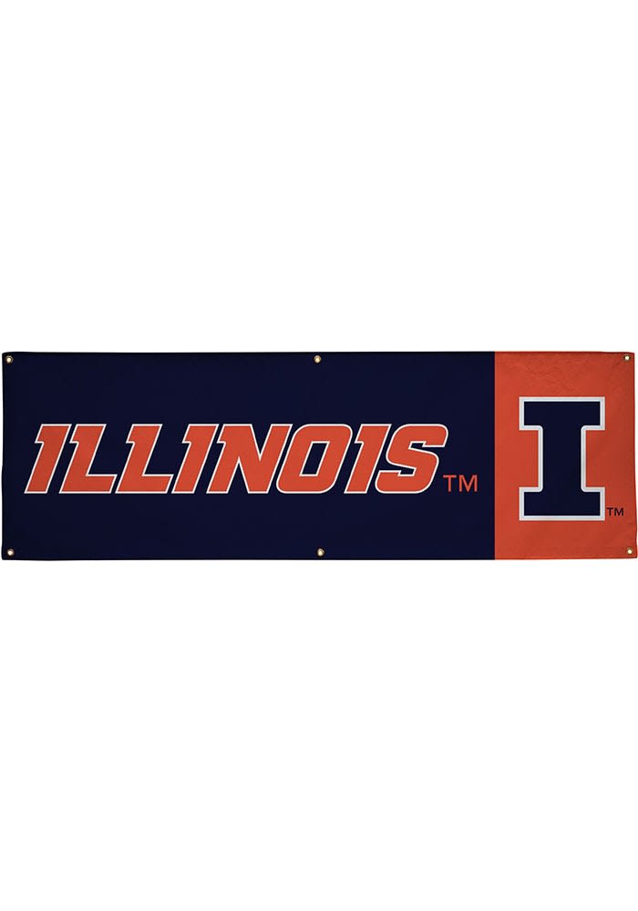 Illinois Fighting Illini NAVY 2x6 Vinyl Banner - 1820282