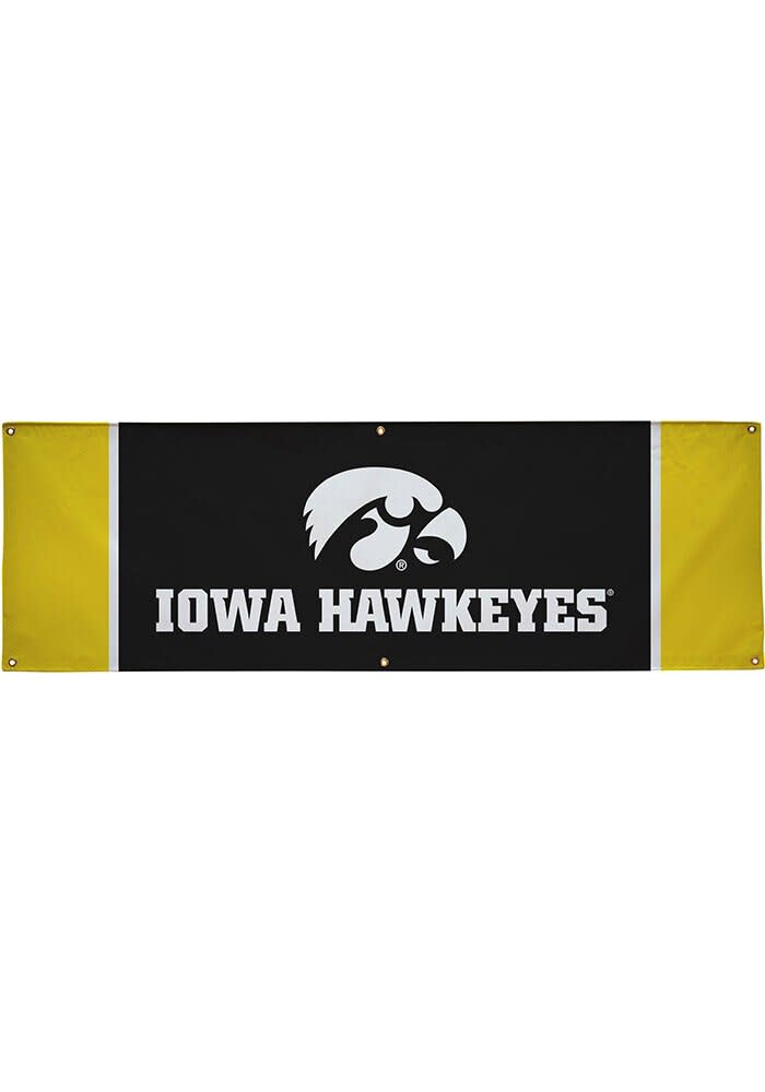 Iowa Hawkeyes BLACK 2x6 Vinyl Banner - 1820366