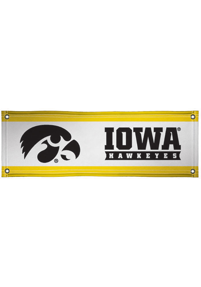 Iowa Hawkeyes WHITE 2x6 Vinyl Banner - 1820368
