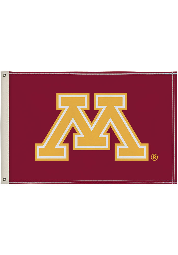 Minnesota Golden Gophers MAROON 2x3 Silk Screen Grommet Flag - 1820403