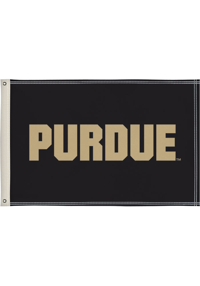 Purdue Boilermakers BLACK 2x3 Silk Screen Grommet Flag - 1820467