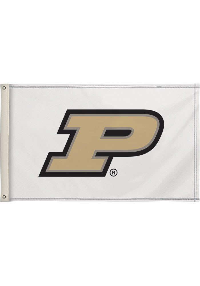 Purdue Boilermakers 3x5 WHITE Silk Screen Grommet Flag - 1820473