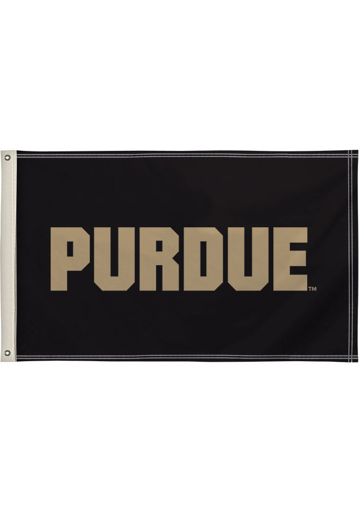Purdue Boilermakers BLACK 3x5 Silk Screen Grommet Flag