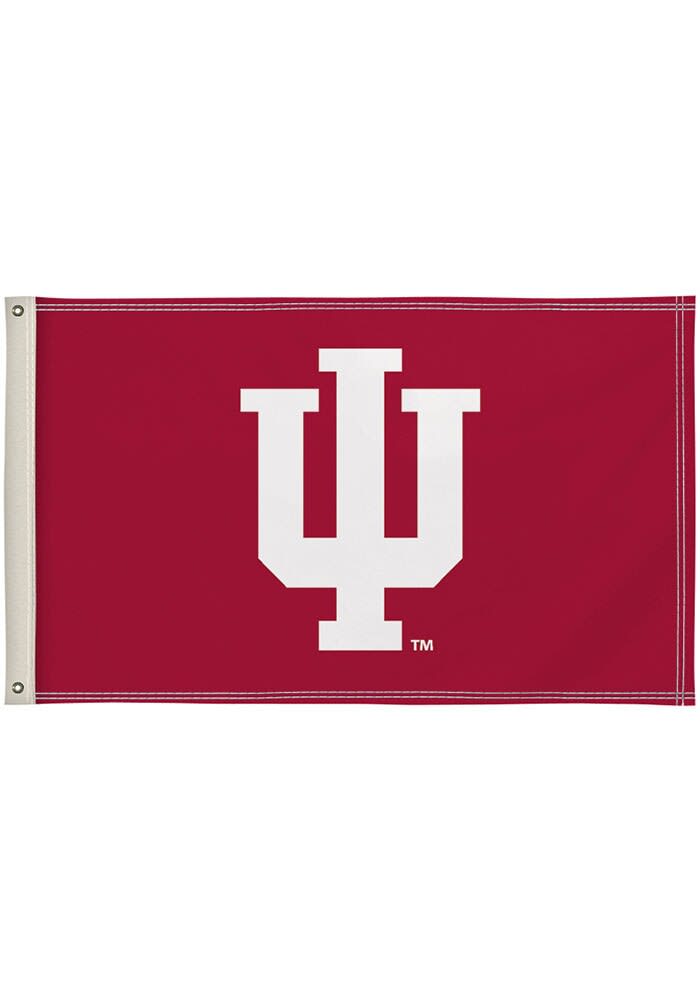 Indiana Hoosiers Red 3x5 Logo Silk Screen Grommet Flag - 1820489