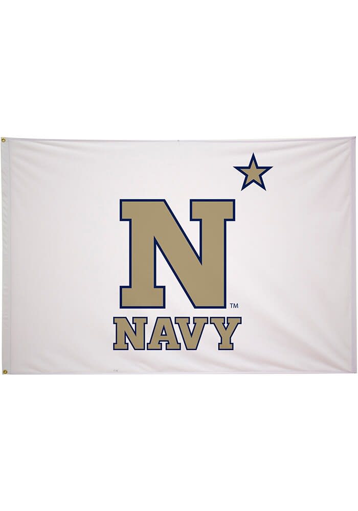Navy Midshipmen 4x6 White Silk Screen Grommet Flag - 1820874