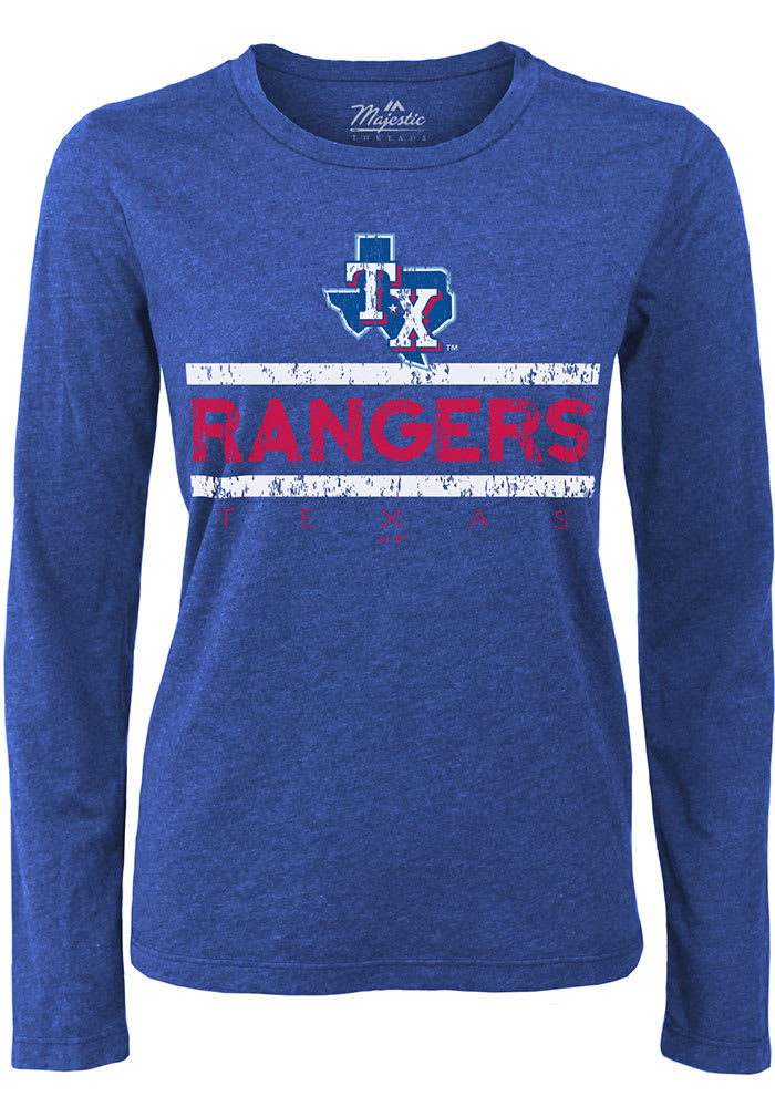 Texas Rangers ROYAL Boyfriend Long Sleeve LS Tee