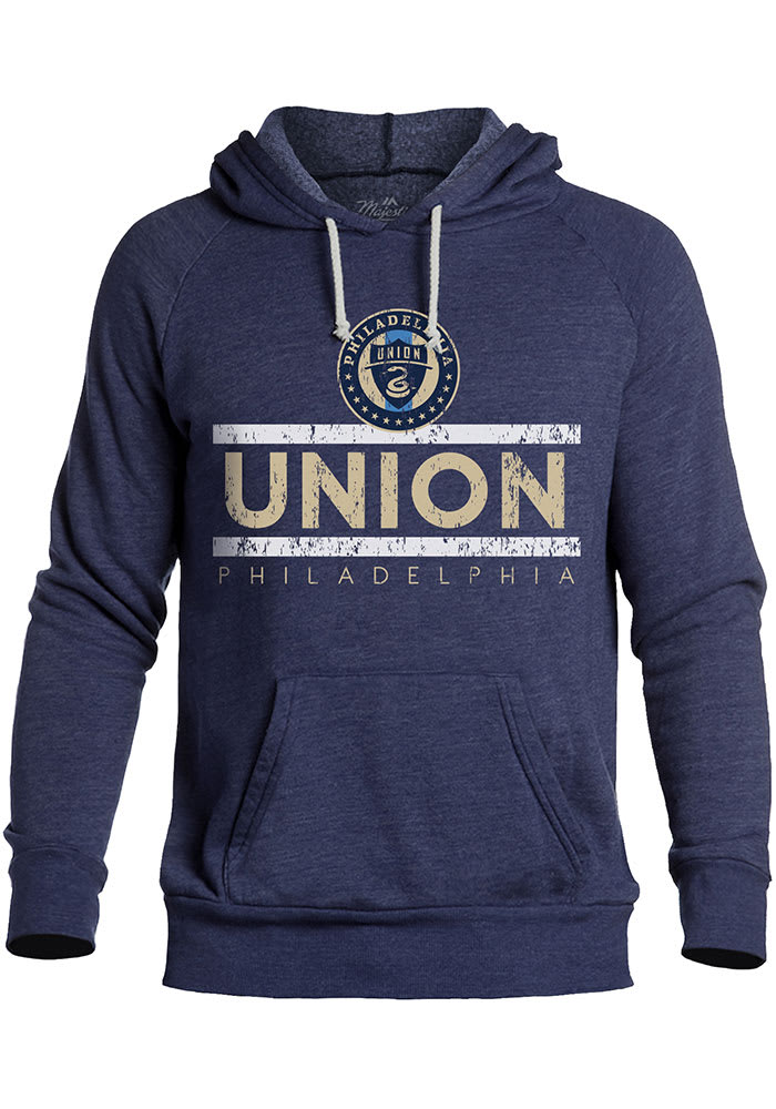 Philadelphia Union Mens NAVY SIDELINE Lightweight Hoodie - 18241585