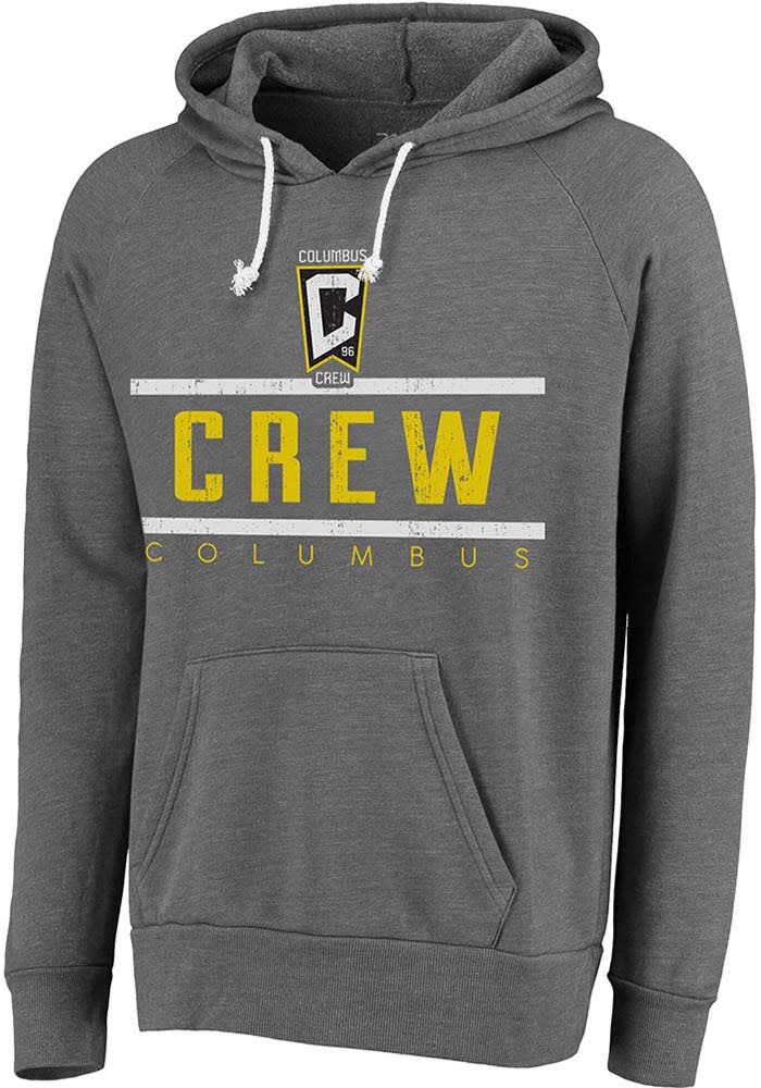 Columbus Crew Mens GREY Sideline Long Sleeve Fashion Hood