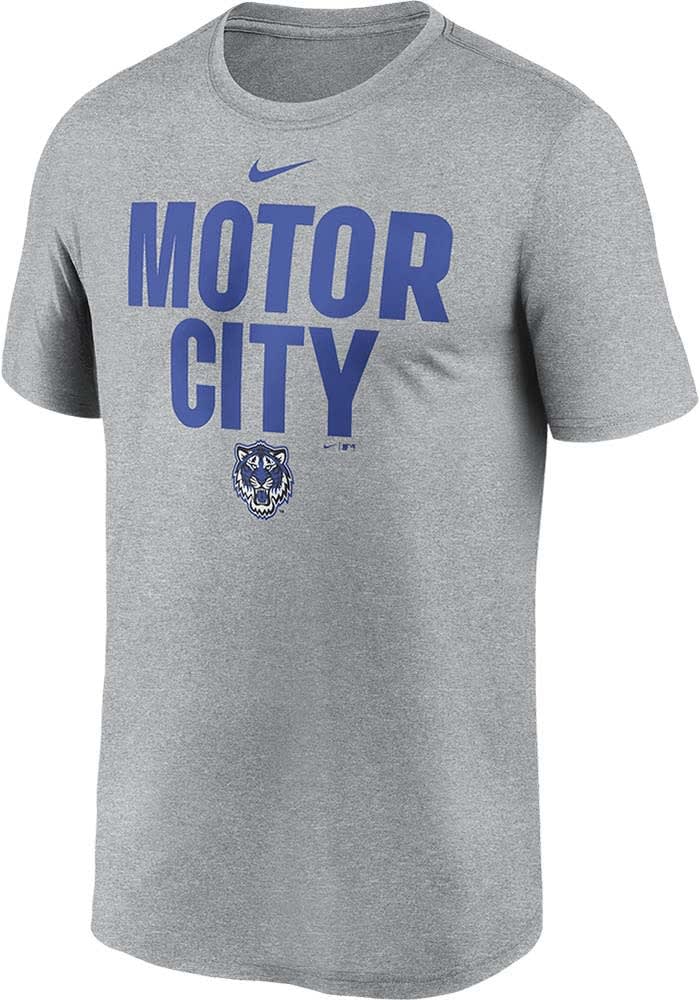Nike Detroit Tigers ATHLETICGREY Motor City Short Sleeve T Shirt - 1842241