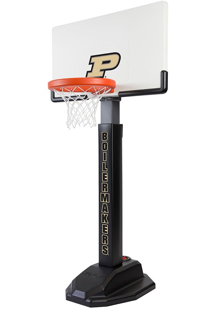 WHITE/BLACK Purdue Boilermakers Junior Adjustable Basketball Set - 18440010