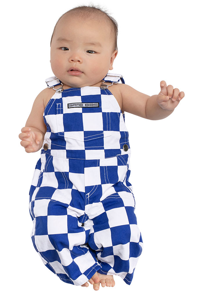 Royal White Baby ROYAL Checkered Bib Overall Outfit - 18440119