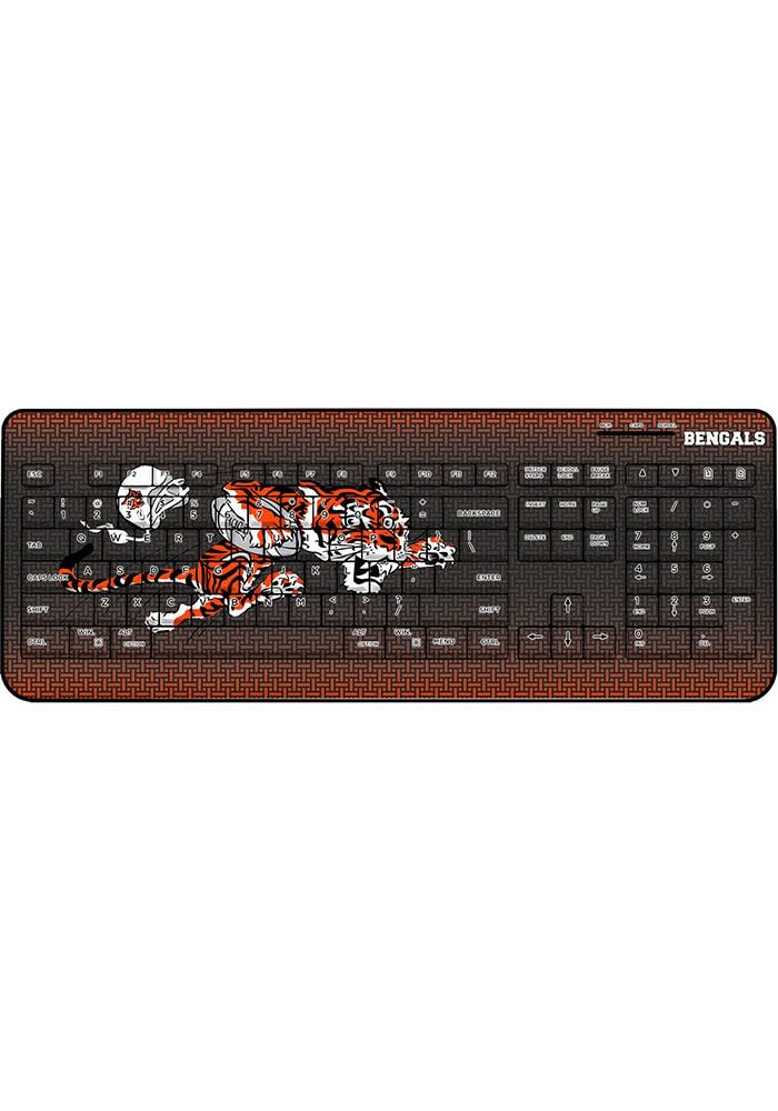 Cincinnati Bengals BLACK Historic Linen Wireless Keyboard - 188120334