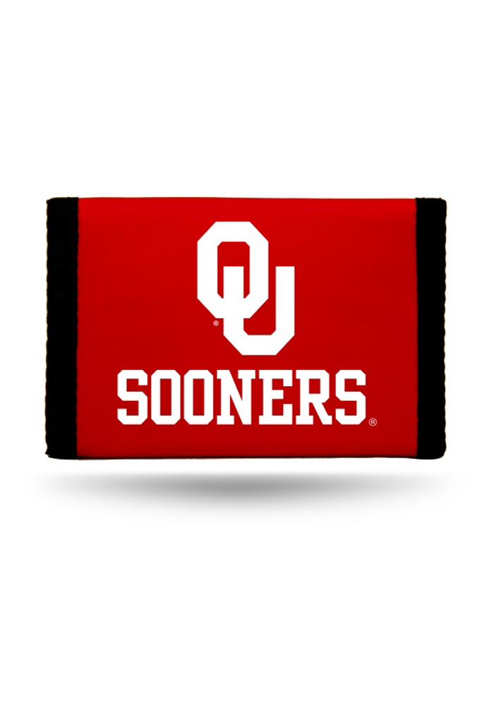 Oklahoma Sooners CRIMSON Nylon Mens Trifold Wallet - 7140072