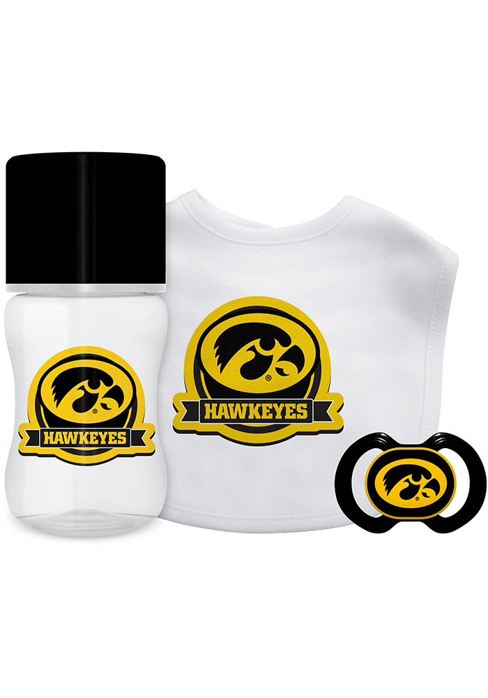 WHITE 3-Piece Baby Iowa Hawkeyes Baby Gift Set - 1900145