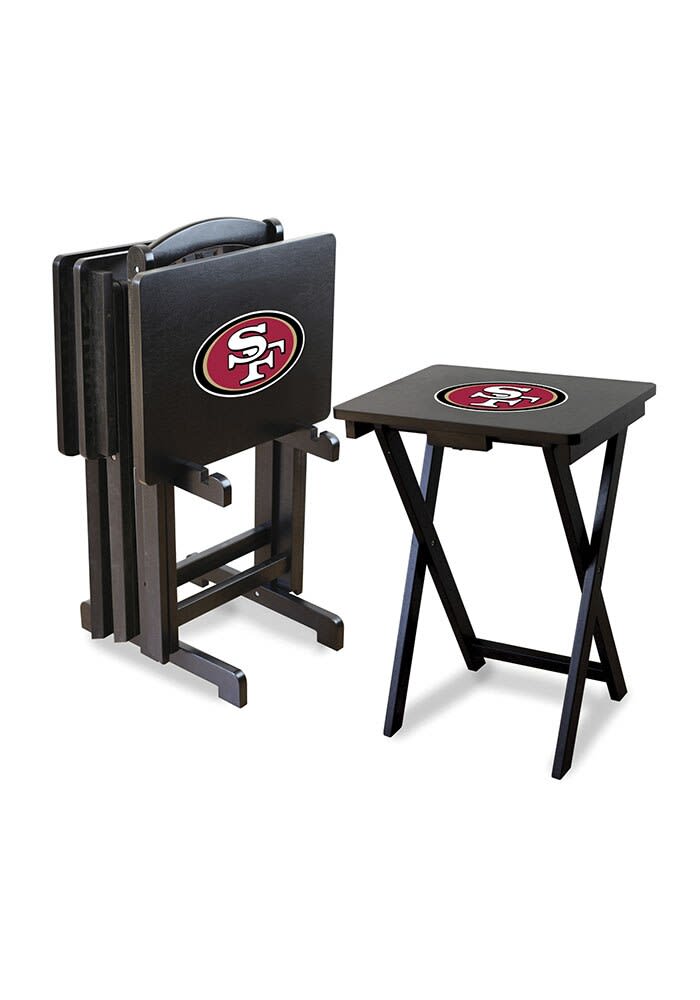 San Francisco 49ers BLACK 4 Pack TV Tray Set - 1930855