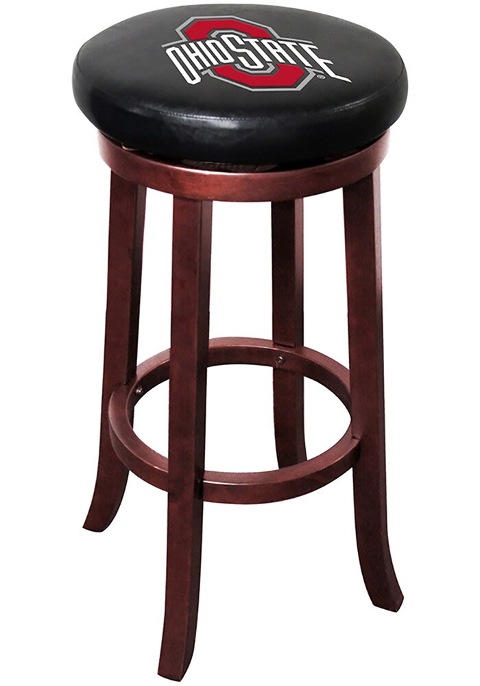 Ohio State Buckeyes Brown 30 Inch Mahogany Wood Pub Stool - 1931139