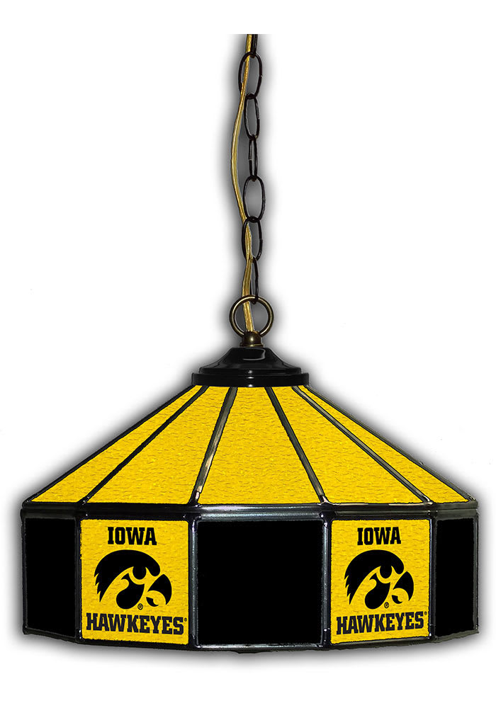Iowa Hawkeyes YELLOW 14 Inch Stained Glass Pub Lamp - 1931271