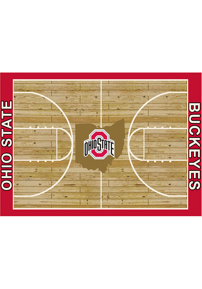 Ohio State Buckeyes Red 4x6 Courtside Interior Rug - 1932135