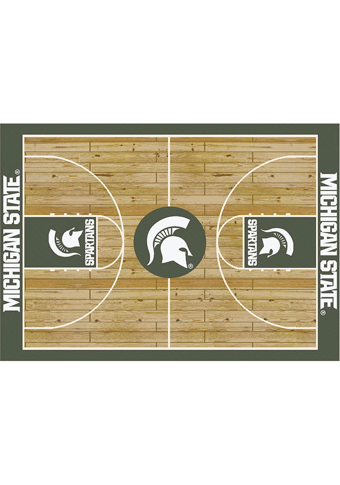 Michigan State Spartans GREEN 4x6 Courtside Interior Rug - 1932136