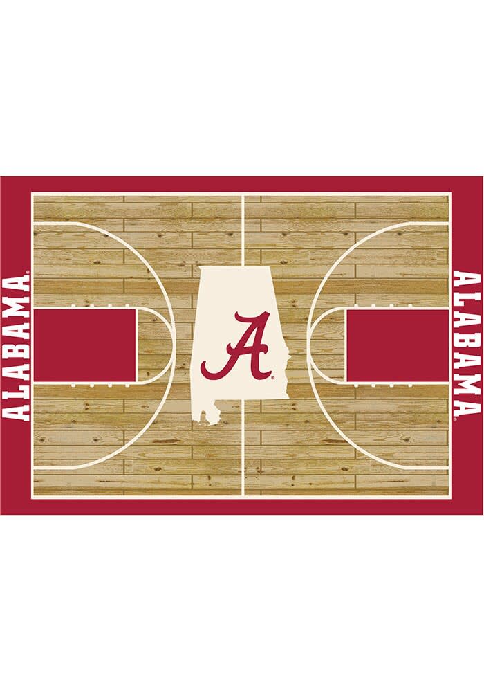Alabama Crimson Tide 6x8 Courtside Interior Rug CRIMSON - 1932151