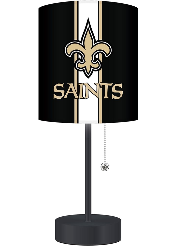 New Orleans Saints Logo Table Lamp - BLACK