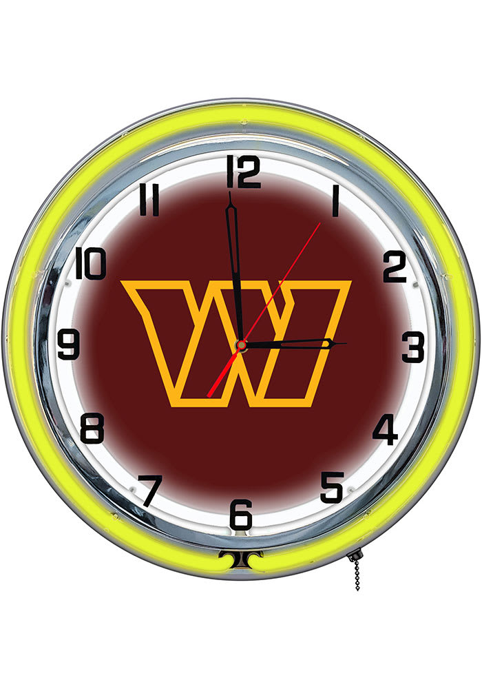 Washington Commanders Red 18 Inch Neon Wall Clock - 1932320