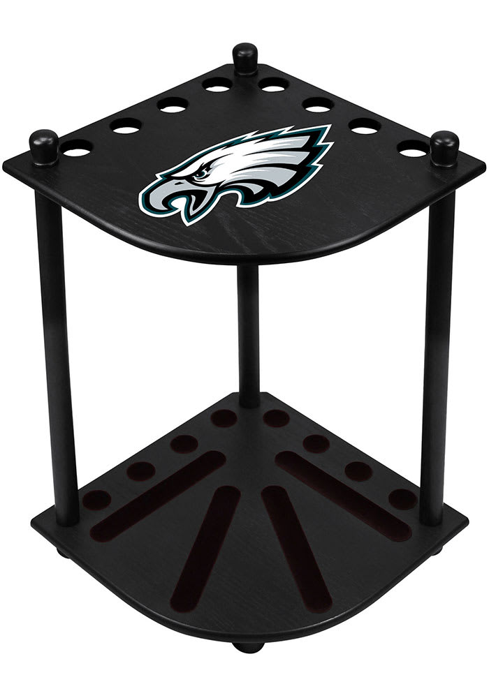 Philadelphia Eagles Corner Cue Rack Pool Table BLACK - 1933121