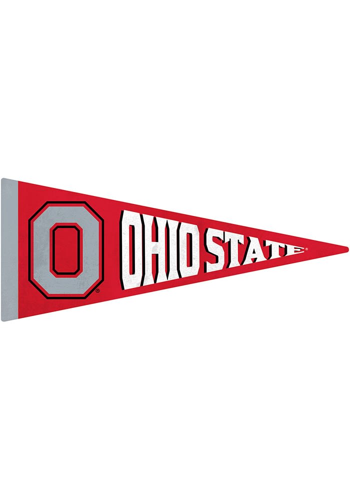 Imperial Ohio State Buckeyes Red 30in Wood Pennant Sign - 1933215