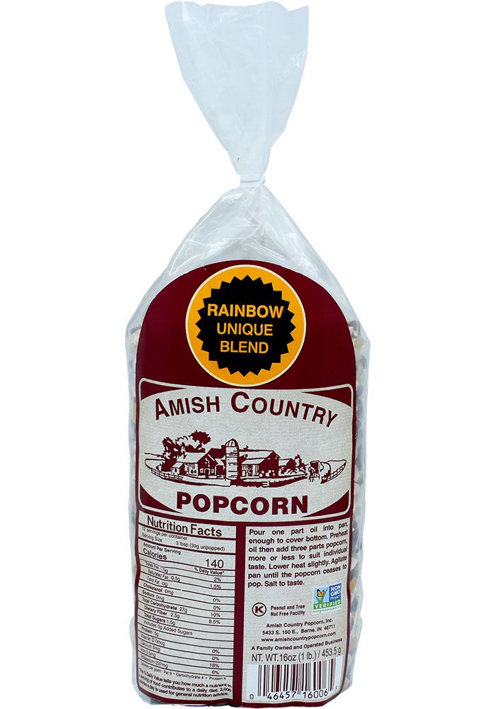 Indiana YELLOW Amish Country Popcorn Rainbow Corn Kernels 1lb Snack ...