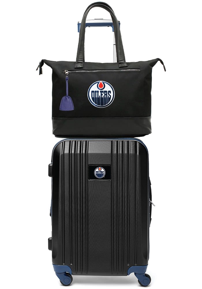 Edmonton Oilers BLACK Set with Laptop Tote Luggage - 1960737