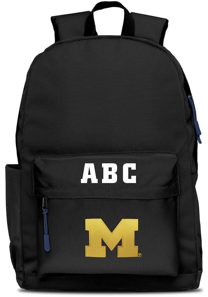 BLACK Personalized Monogram Campus Michigan Wolverines Backpack - 1961350