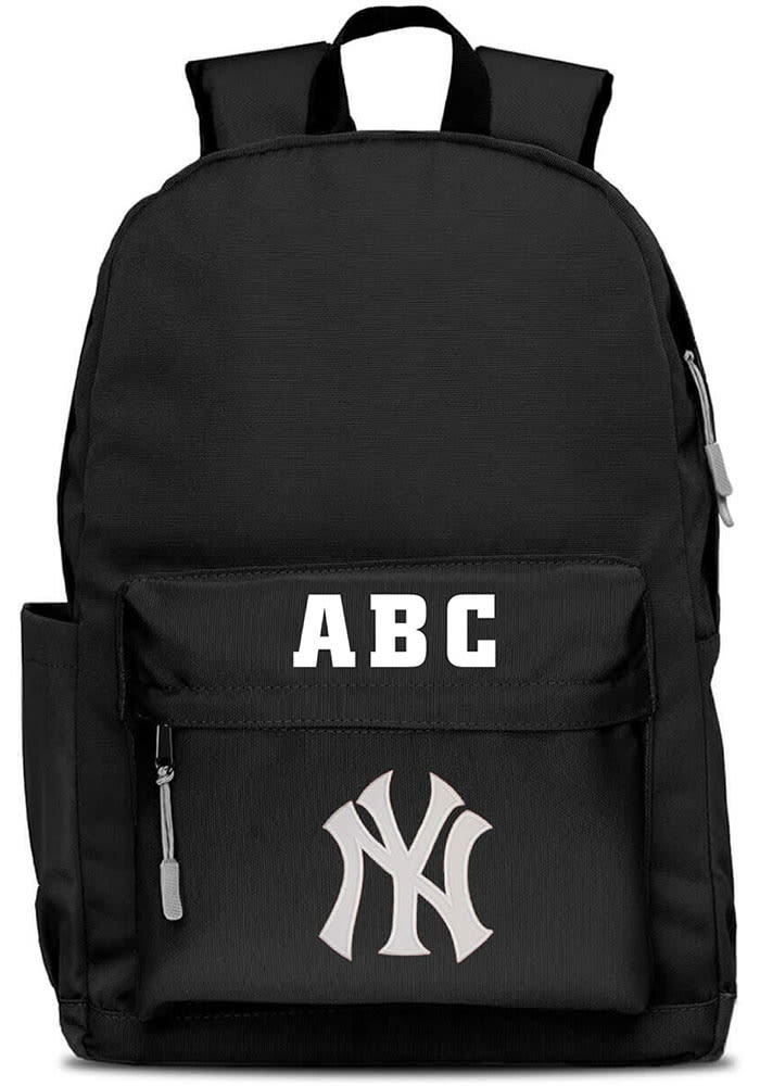 New York Yankees BLACK Personalized Monogram Campus Backpack