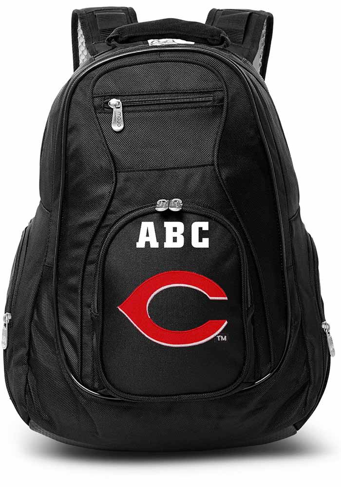 Cincinnati Reds BLACK Personalized Monogram Premium Backpack - 1962291