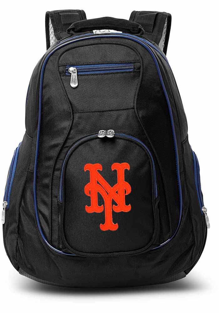 New York Mets BLACK 19 Laptop Blue Trim Backpack - 19640368