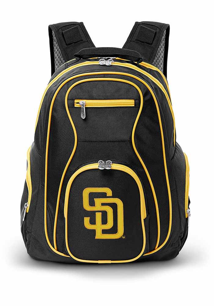 San Diego Padres BLACK 19 Laptop Blue Trim Backpack