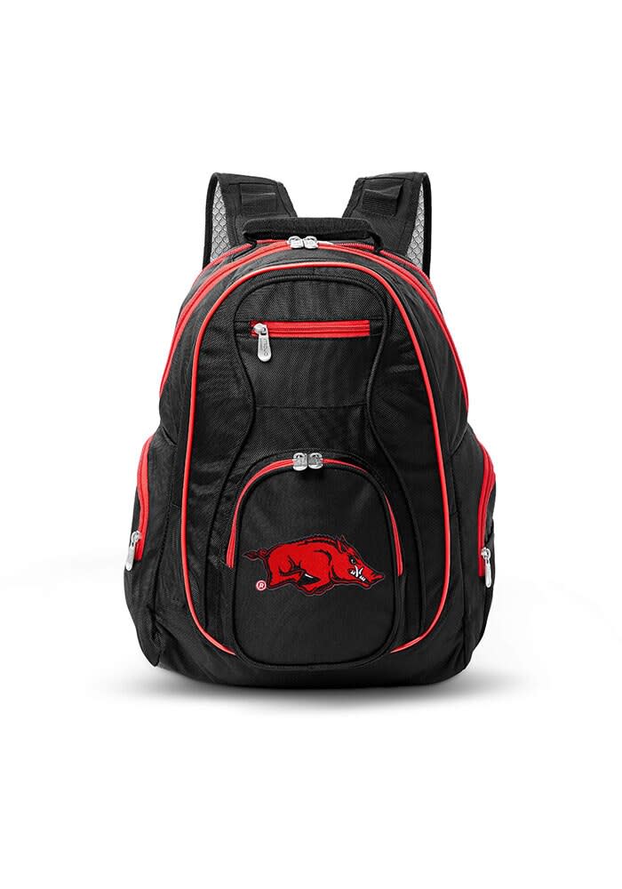 Arkansas Razorbacks BLACK 19 Laptop Red Trim Backpack - 19640414