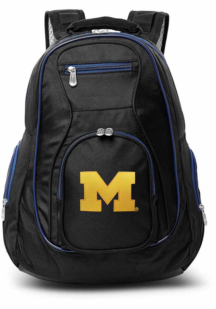 Michigan Wolverines BLACK 19 Laptop Blue Trim Backpack - 19640449