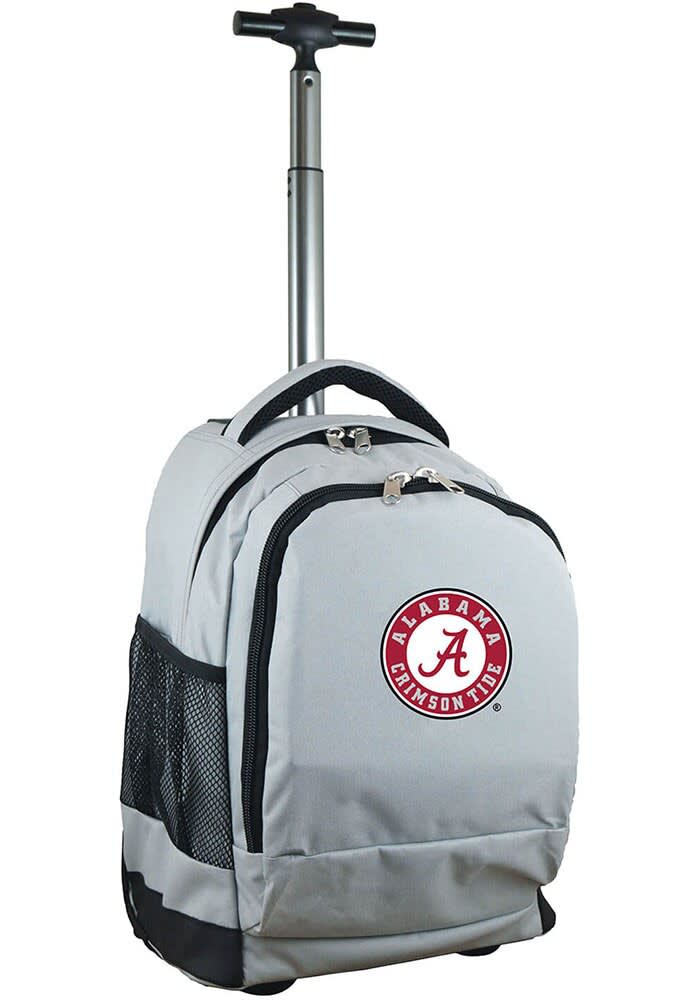 Alabama Crimson Tide GRAY Wheeled Premium Backpack - 19643682