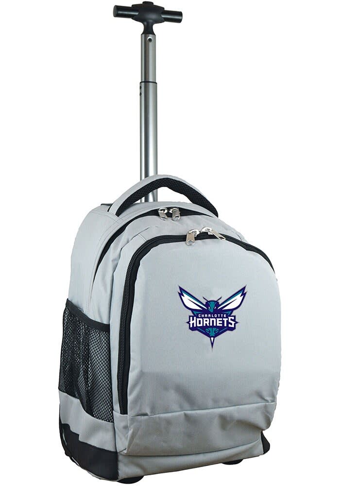 Charlotte Hornets GRAY Wheeled Premium Backpack