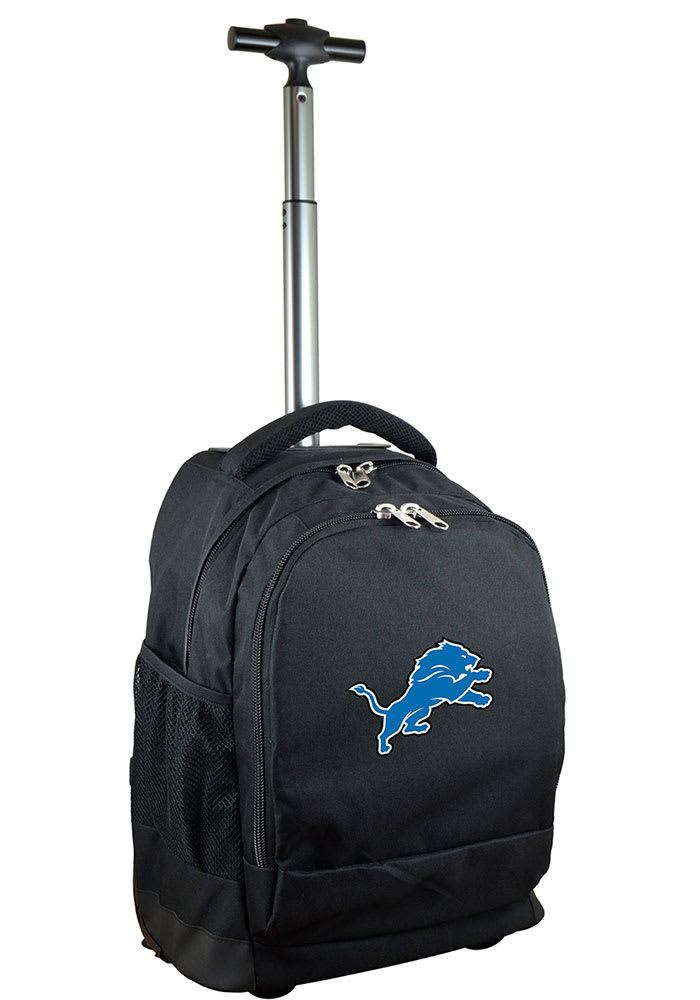 Detroit Lions BLACK Wheeled Premium Backpack - 19643840