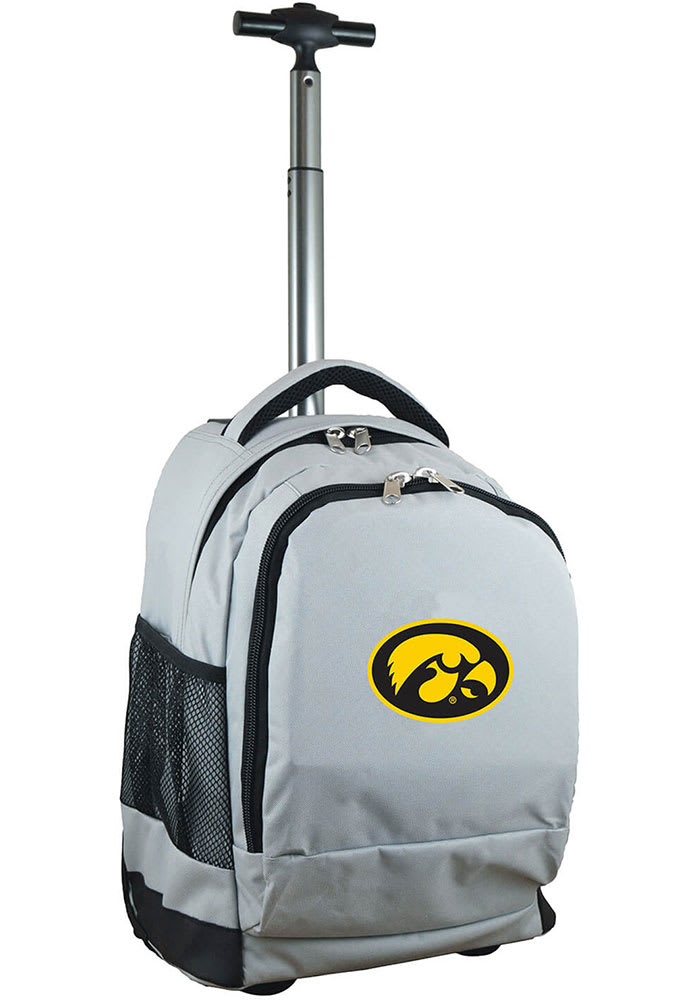 Wheeled Premium Iowa Hawkeyes Backpack - GRAY