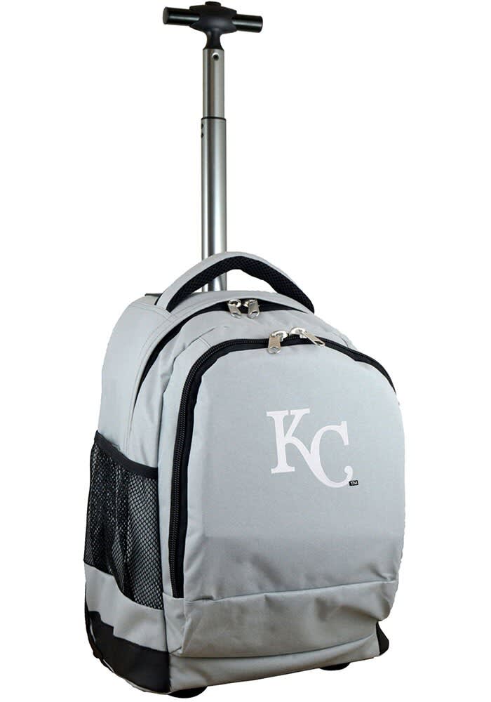 Kansas City Royals GRAY Wheeled Premium Backpack - 19643934