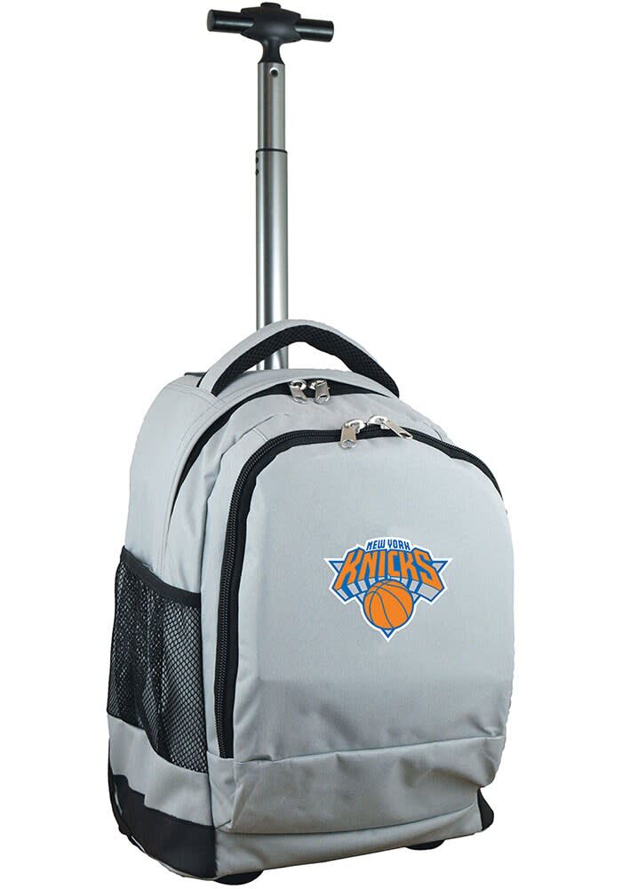 New York Knicks GRAY Wheeled Premium Backpack - 19644063