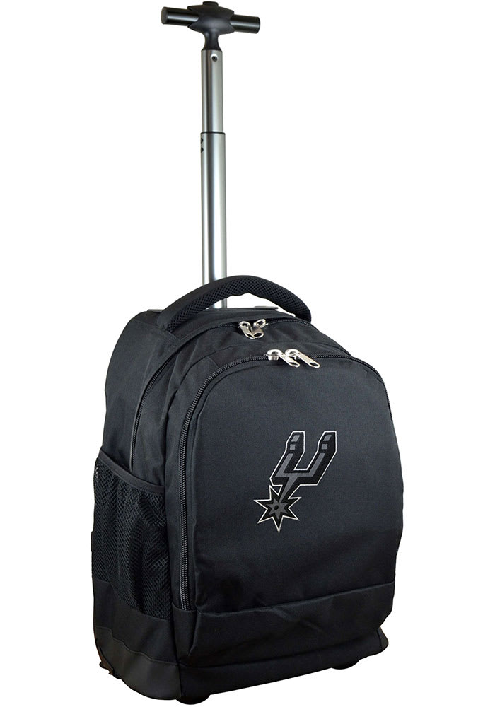 San Antonio Spurs BLACK Wheeled Premium Backpack - 19644158