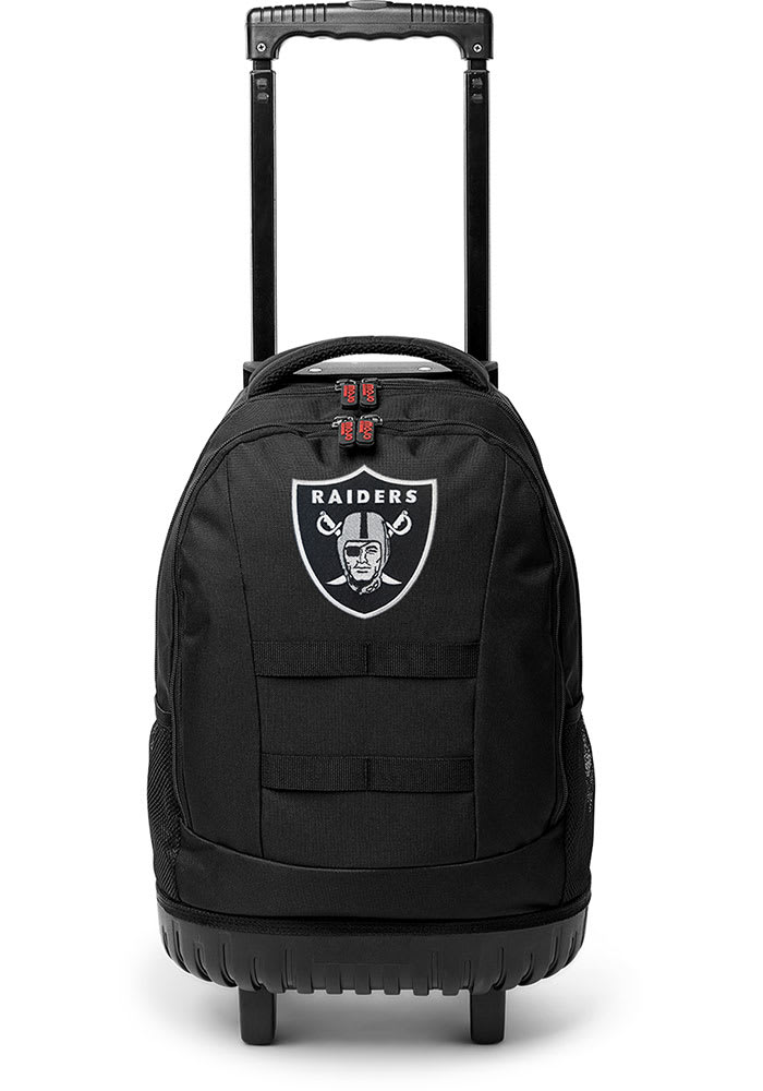 Las Vegas Raiders BLACK 18 Wheeled Tool Backpack - 19645366