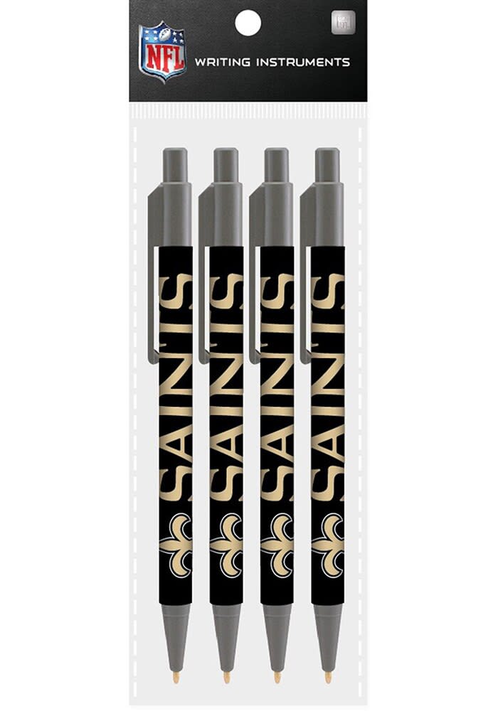 New Orleans Saints BLACK 4 Pack Cool Color Pen - 19645653