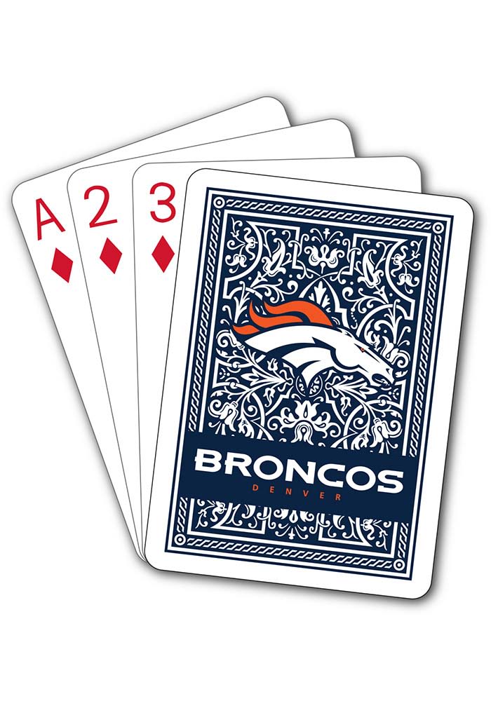 Denver Broncos Souvenir | Denver Broncos Playing Cards ORANGE Logo ...
