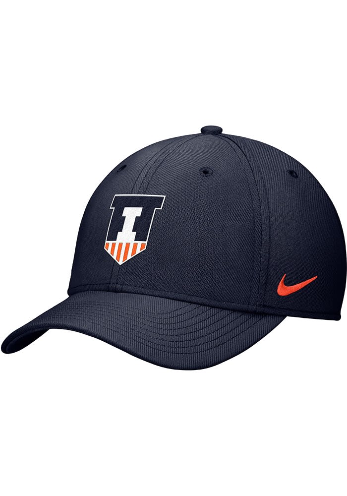Nike Illinois Fighting Illini NAVY Rise Swoosh Adjustable Hat - 198600348